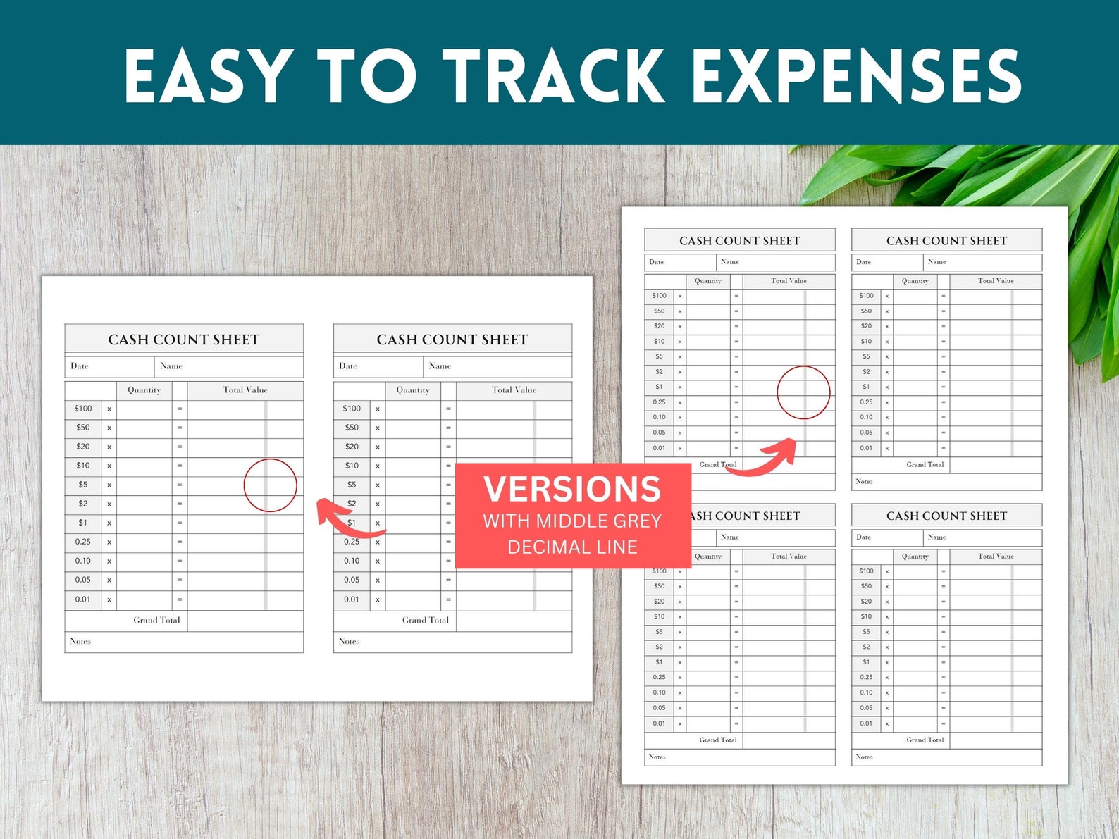 Cash Breakdown, Count Sheet, Cash Breakdown Slip PDF, Cash Withdrawal ...