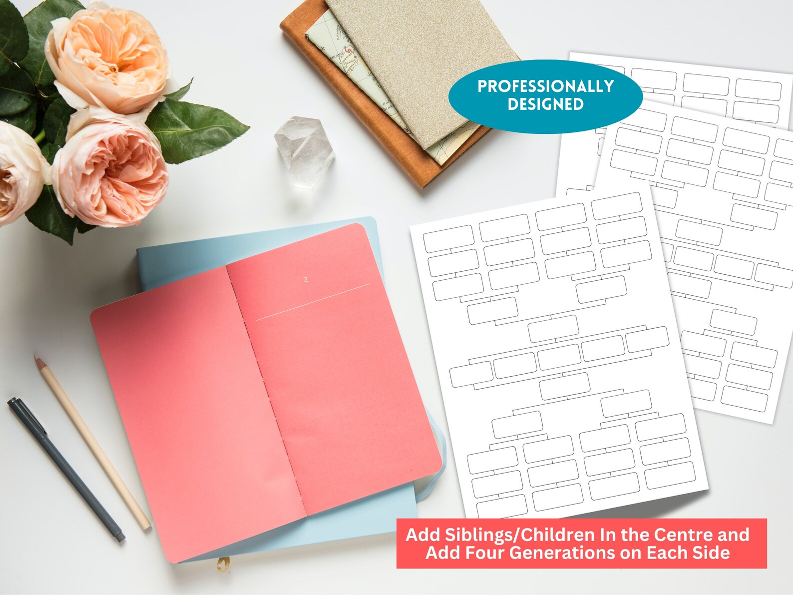 Blank Family Tree Chart Template, Family History, Pedigree Chart ...