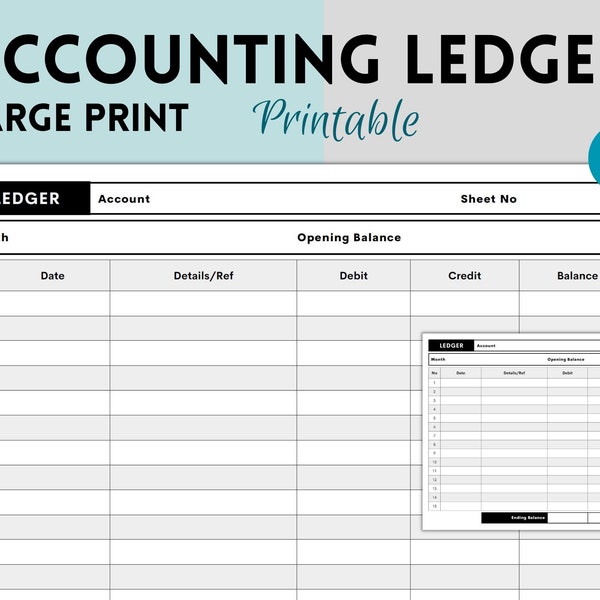 Large Ledger Sheet - Etsy