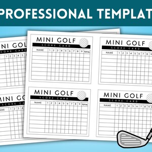 Printable Mini Golf Score Card, Mini Golf Putt Putt Party Score Sheet ...