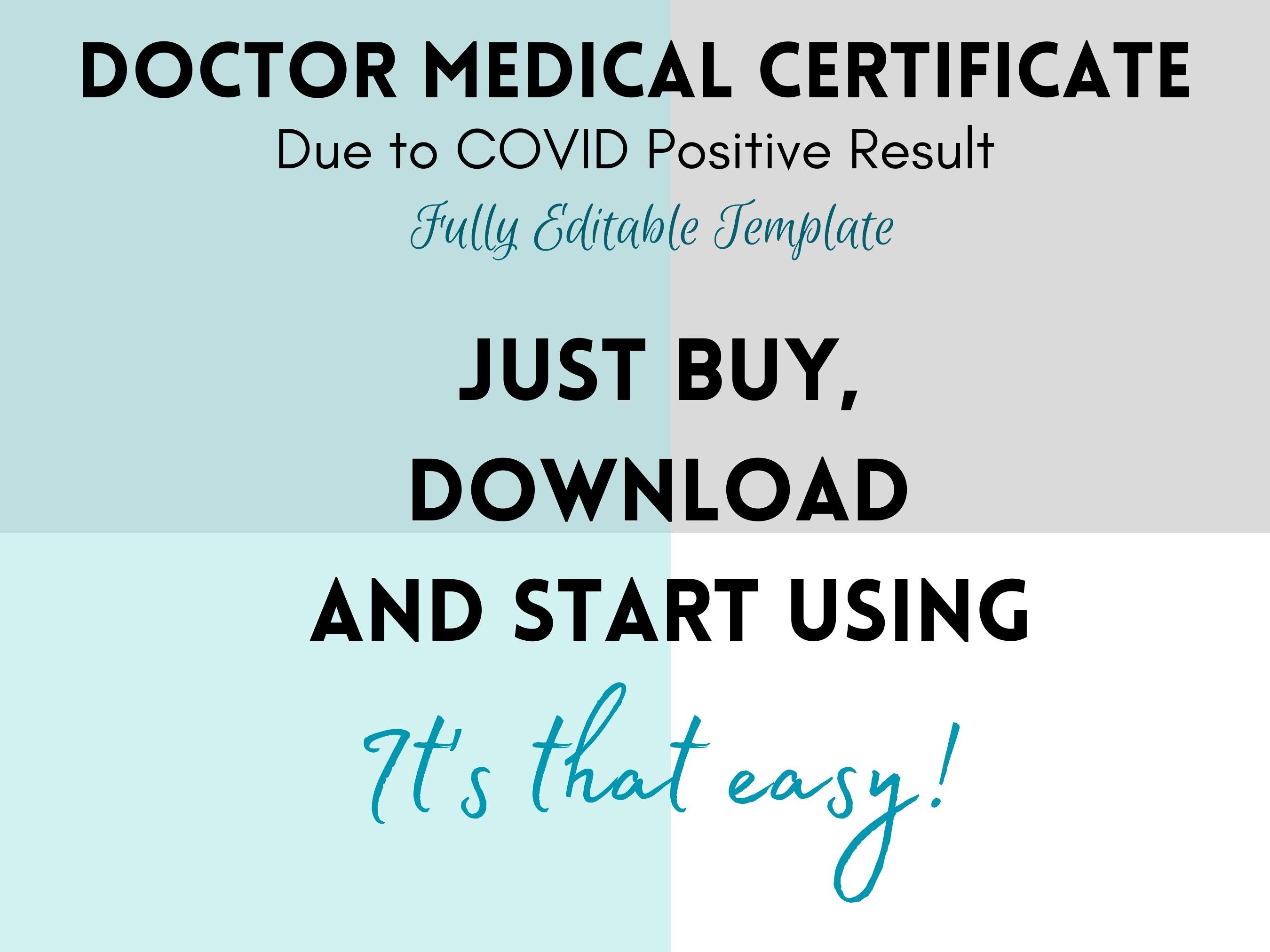 Doctor's Note, Doctor's Letter, Medical Certificate, Printable Medical ...