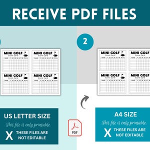 Printable Mini Golf Score Card, Mini Golf Putt Putt Party Score Sheet ...
