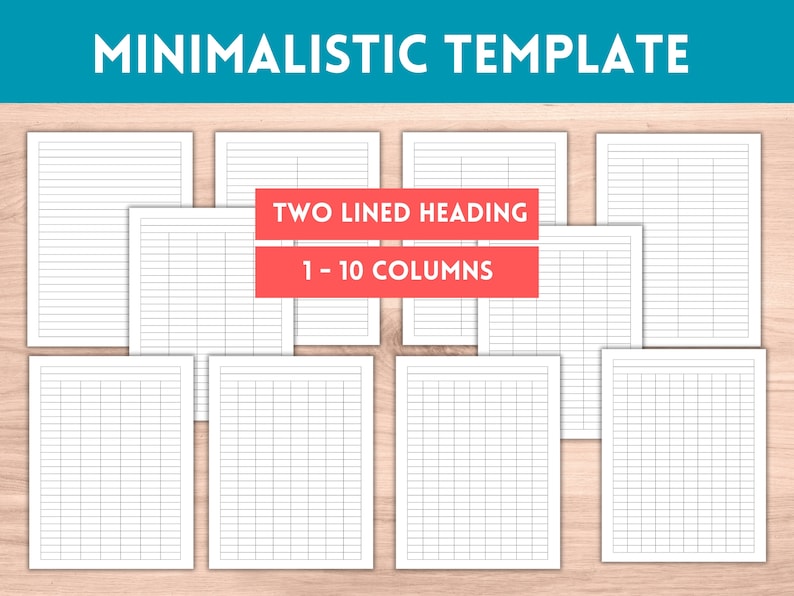 Blank Column Chart, Column Grid, Blank Table Chart Template, Printable ...