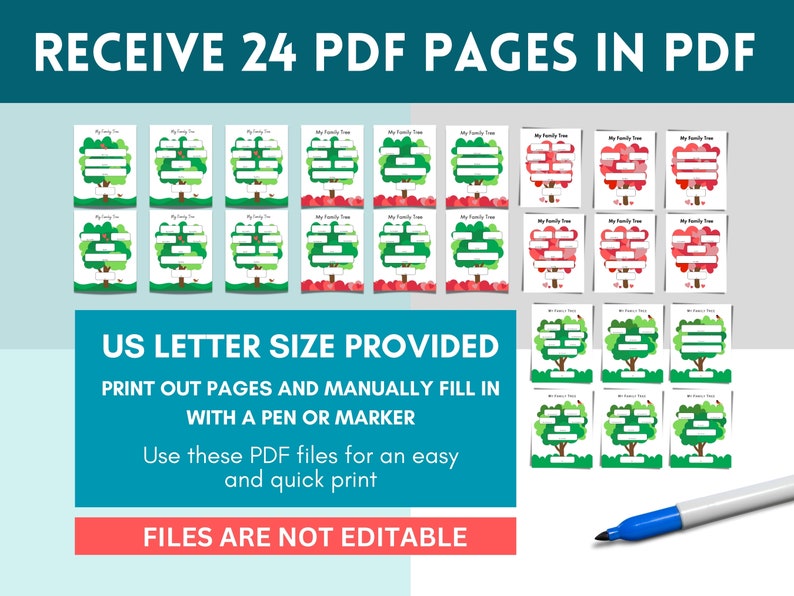 Family Tree Chart for Kids, Family History for Children, Genealogy ...