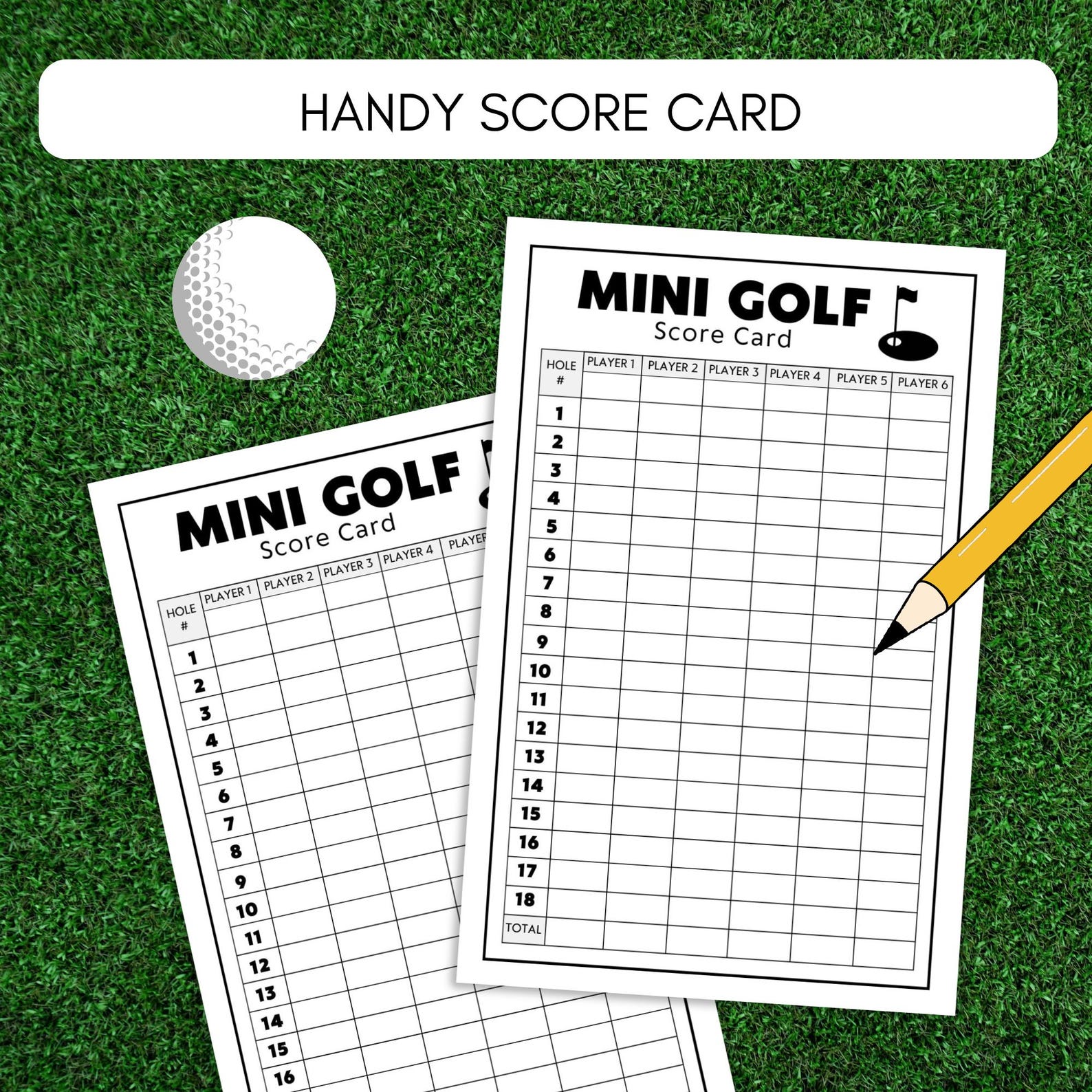 Printable Mini Golf Score Card, Mini Golf Putt Putt Party Score Sheet ...