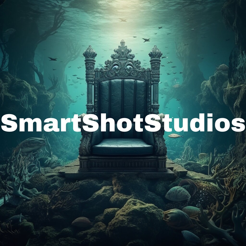 1 X Underwater Throne Digital Background, Digital Backdrop, Luxury ...