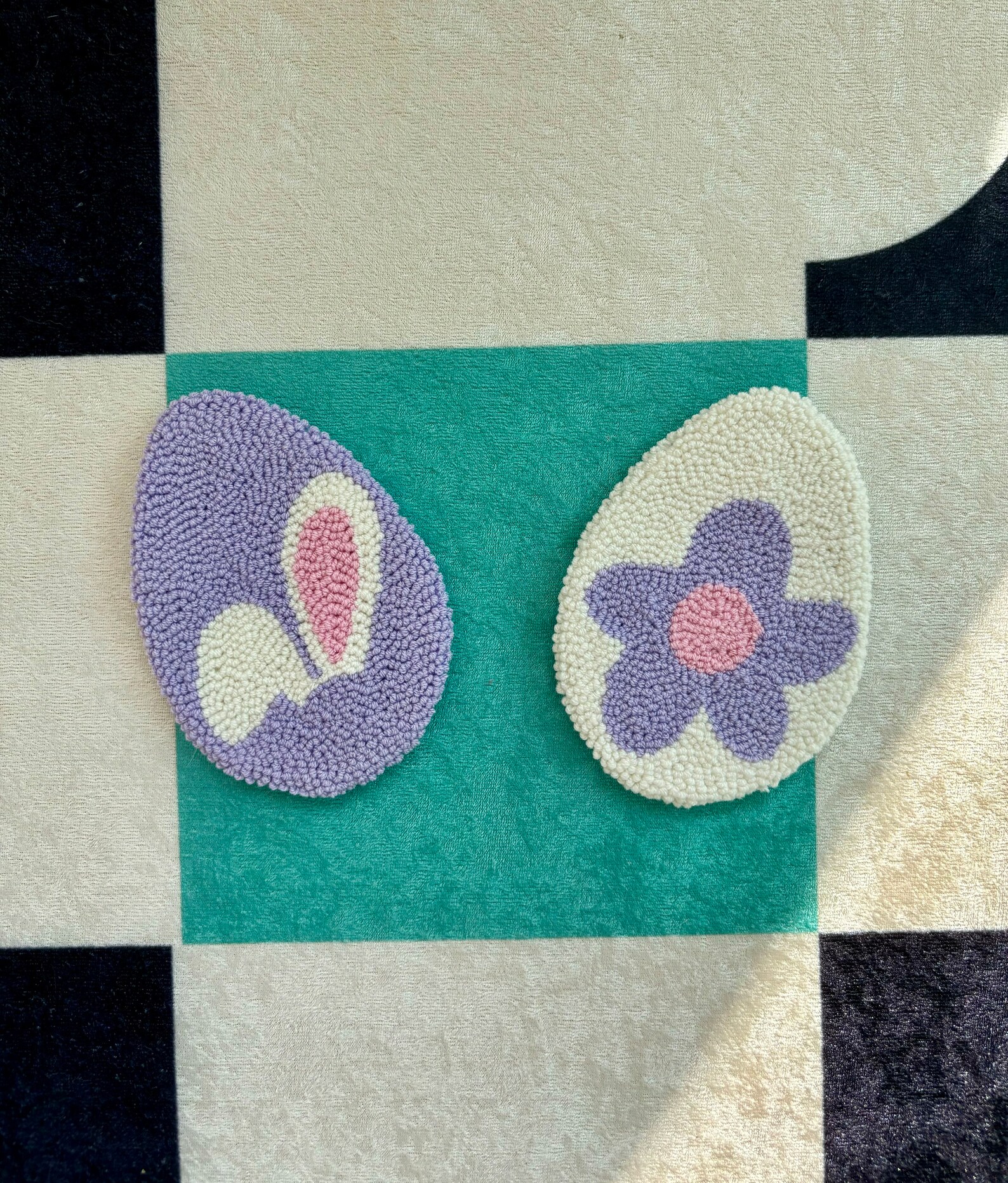 Easter Themed Coasters, Punch Needle Easter Decorations and Placemats ...