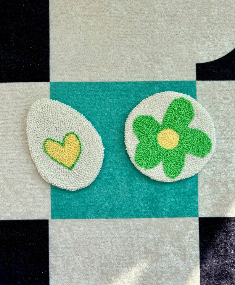 Easter Themed Coasters, Punch Needle Easter Decorations and Placemats ...