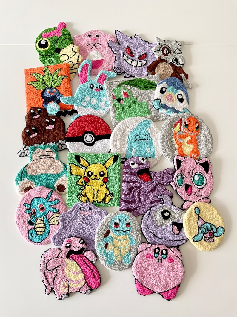 Unique Pokemon Punch Needle, Pokeball and Charmander Coasters,pokemon ...