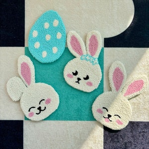 Easter Themed Coasters, Punch Needle Easter Decorations and Placemats ...