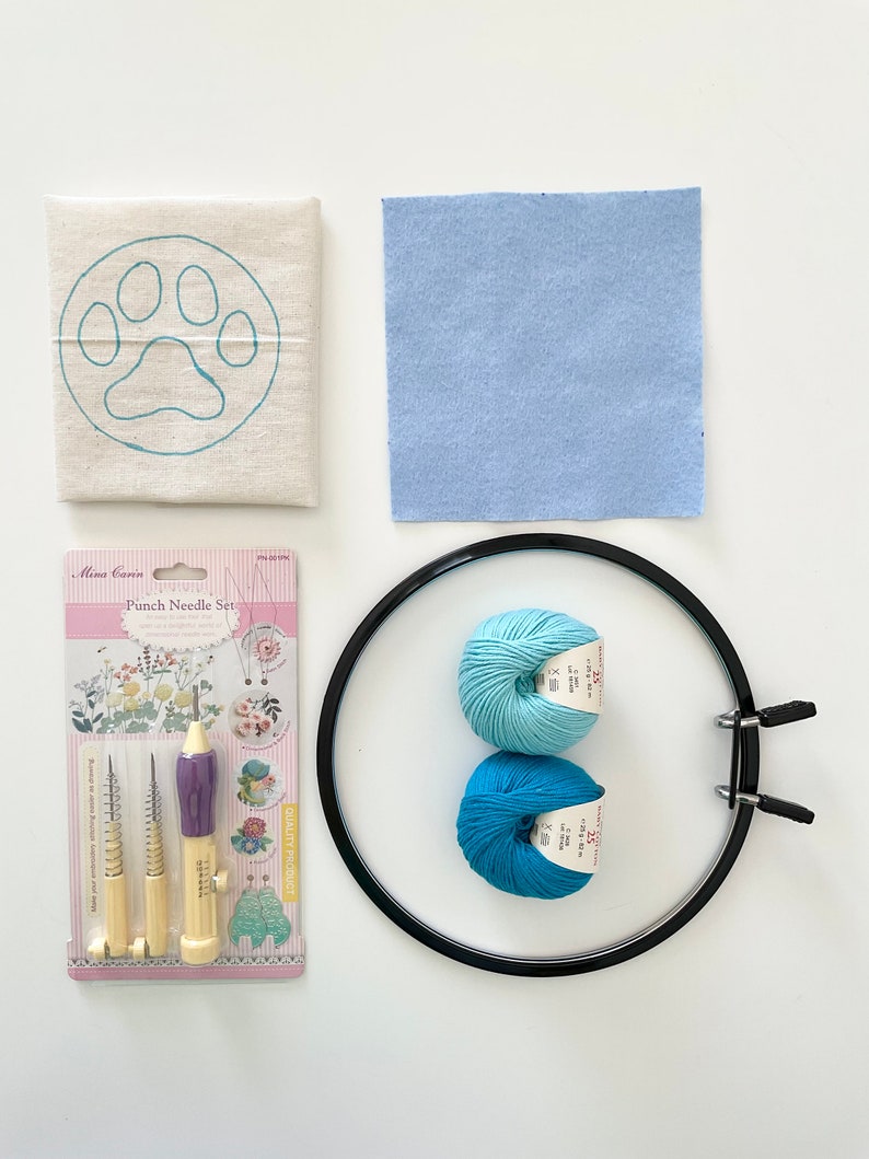 Punch Needle Kit for Beginners, Paw Instructions, Embroidery for ...