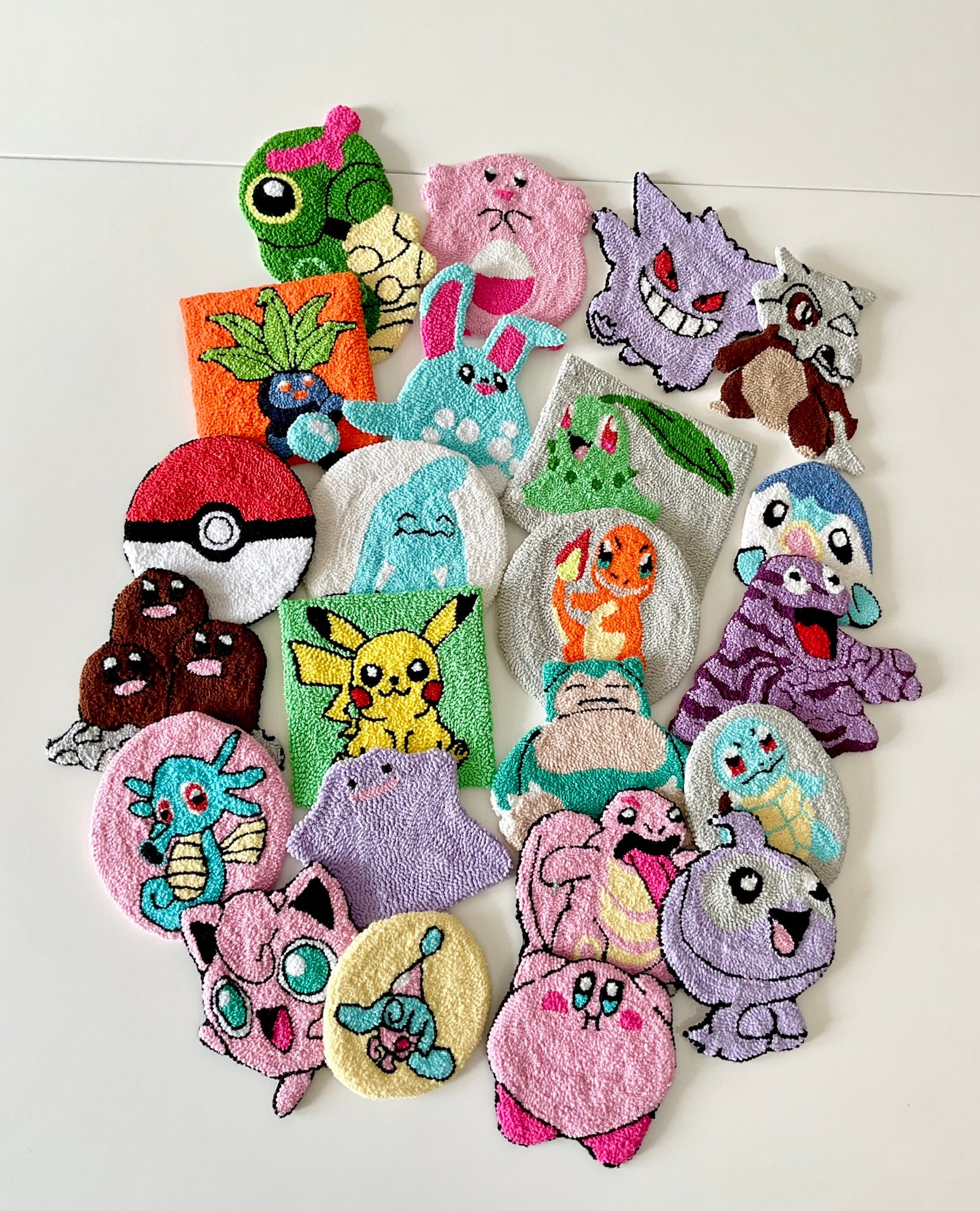 Unique Pokemon Punch Needle, Pokeball and Charmander Coasters,pokemon ...