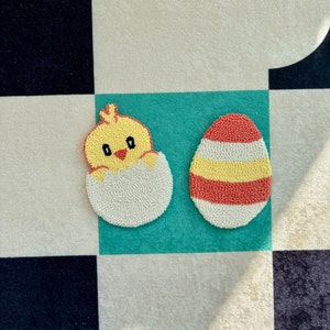 Easter Themed Coasters, Punch Needle Easter Decorations and Placemats ...