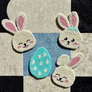 Easter Themed Coasters, Punch Needle Easter Decorations and Placemats ...