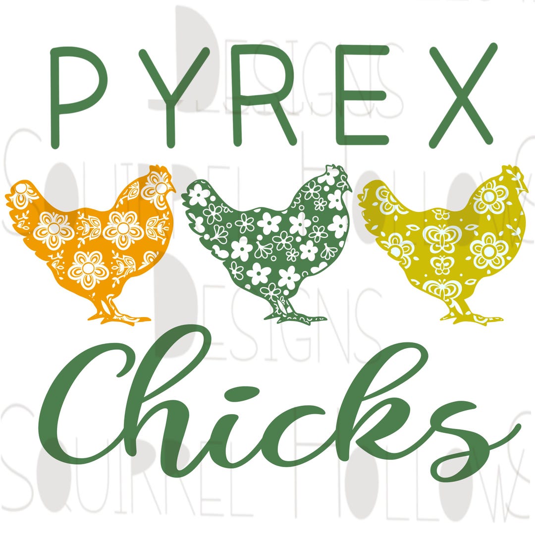 Pyrex Chicks PNG, Chickens, Tumbler Design, Friends, Pyrex Patterns, Sublimation Design, Farm ...