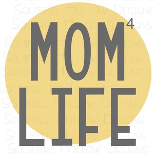 Bundle of 5 Mom Life Squared PNG Digital Downloads, Mothers Day, Mom ...