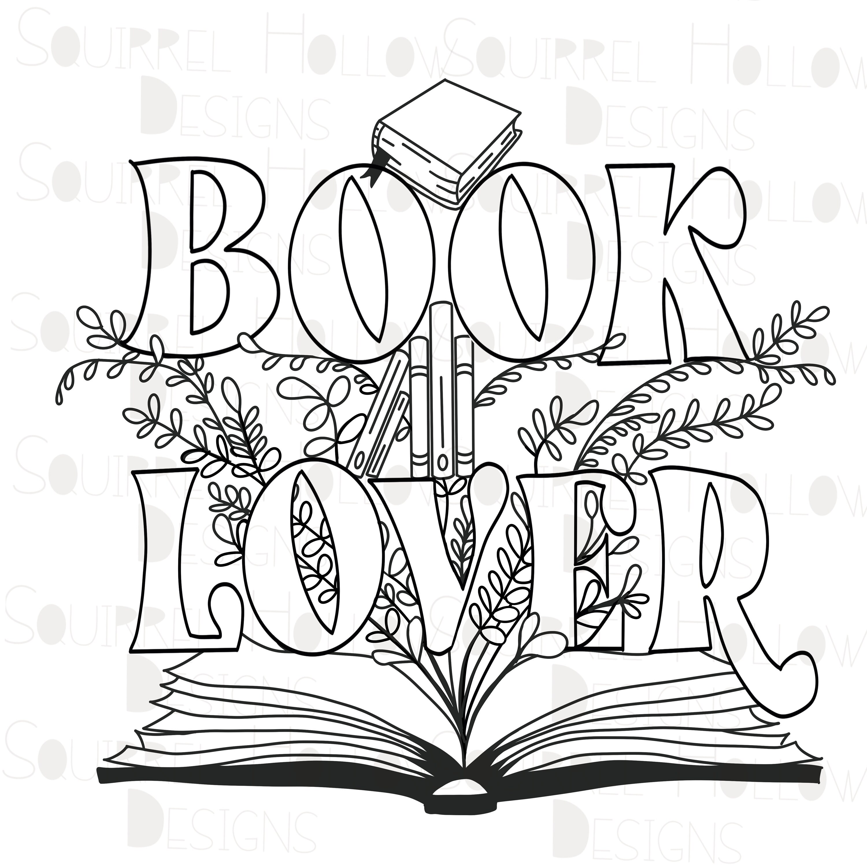 Book Lover PNG Digital Download, Sublimation Design, Sticker Design ...