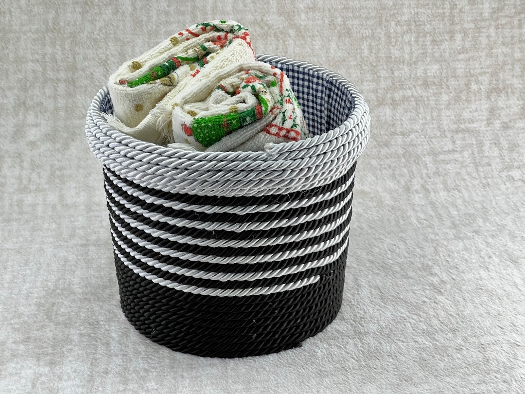 Aesthetic Stylish Looking Basket, Kitchen Decor Basket, Knitted Basket ...