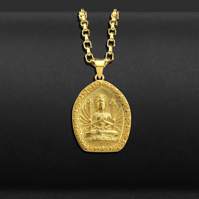 Gold Buddha Pendant - Etsy