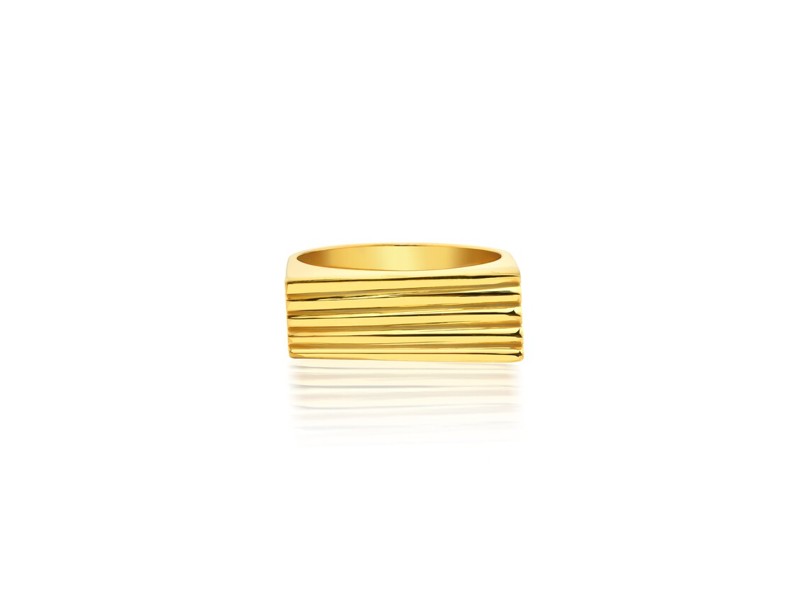 Extraordinary 18K Gold Signet Ring for Men 14K Yellow Gold - Etsy