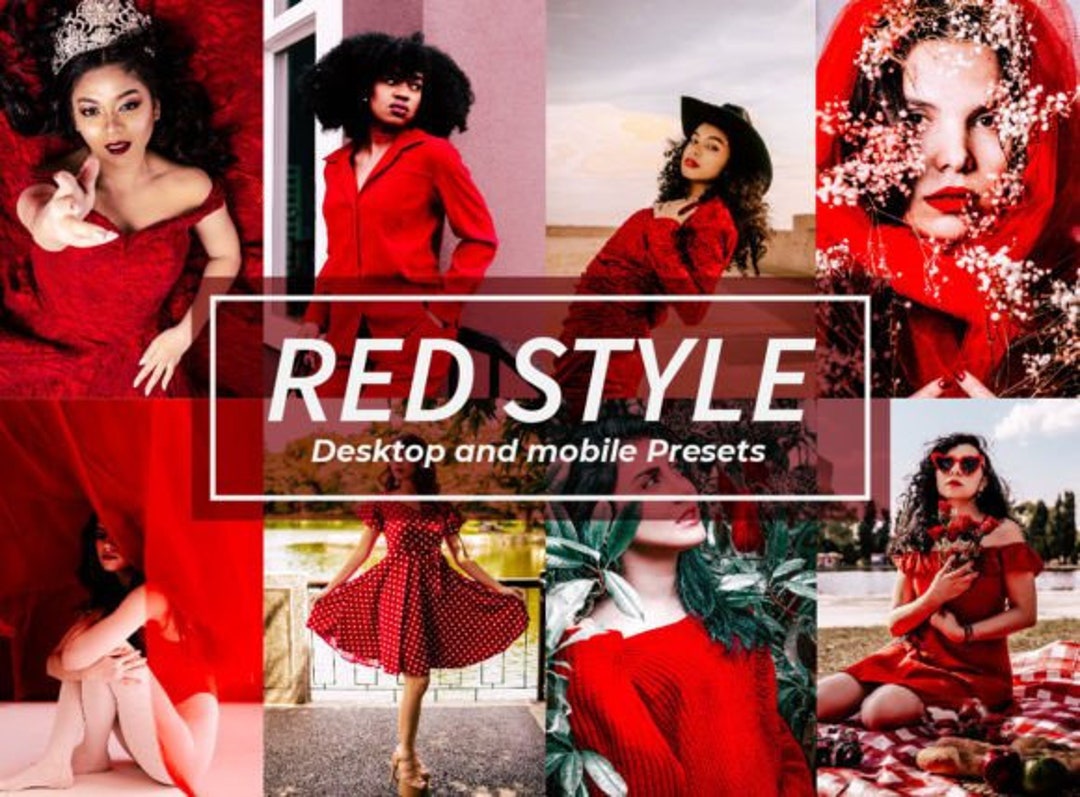 8 Red Style Desktop and Mobile Lightroom Presets - Etsy