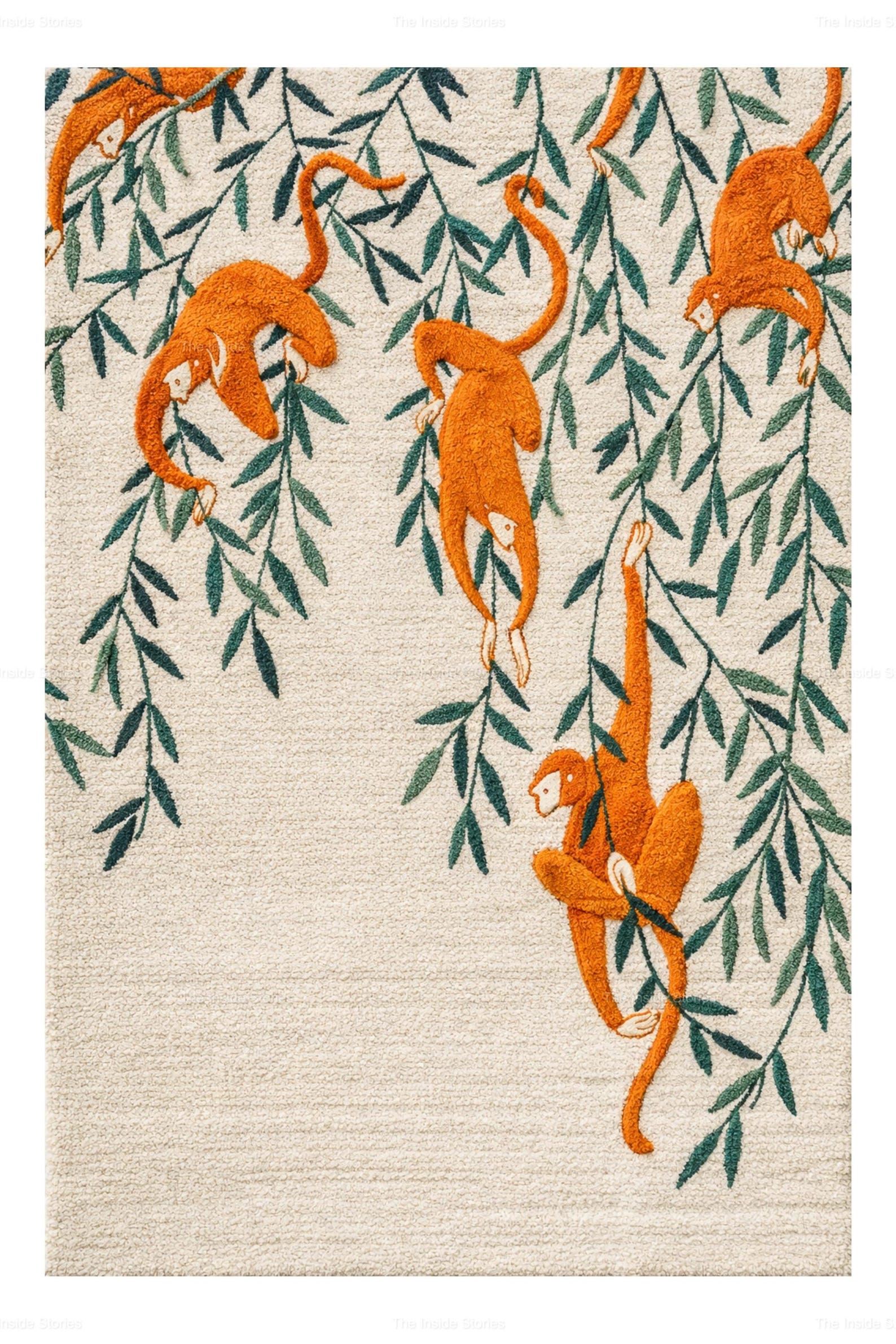 Hand Tufted Wool Rug, Jungle Monkey Design, Playful Nursery Decor - Etsy