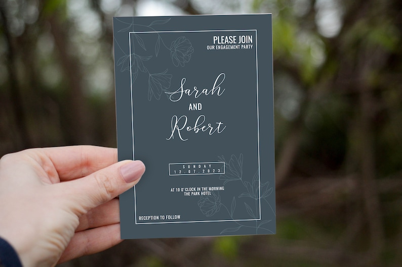 SIMPLE Save the Date Template, Save the Date Cards, Editable Save the ...