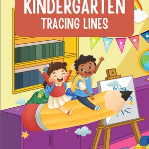 Kindergarten Line Trace 50+ Worksheets - Homeschool Printable Bundle ...
