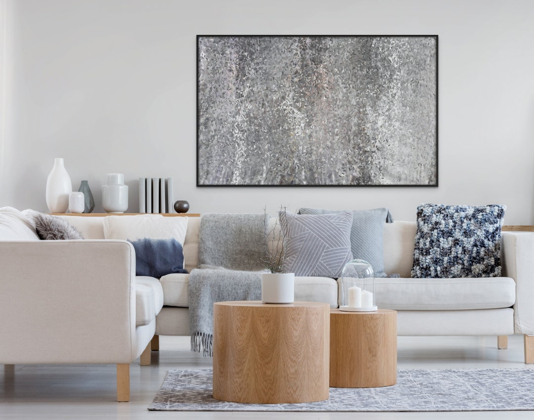 Gray Abstract Wall Art, Canvas Print - Etsy