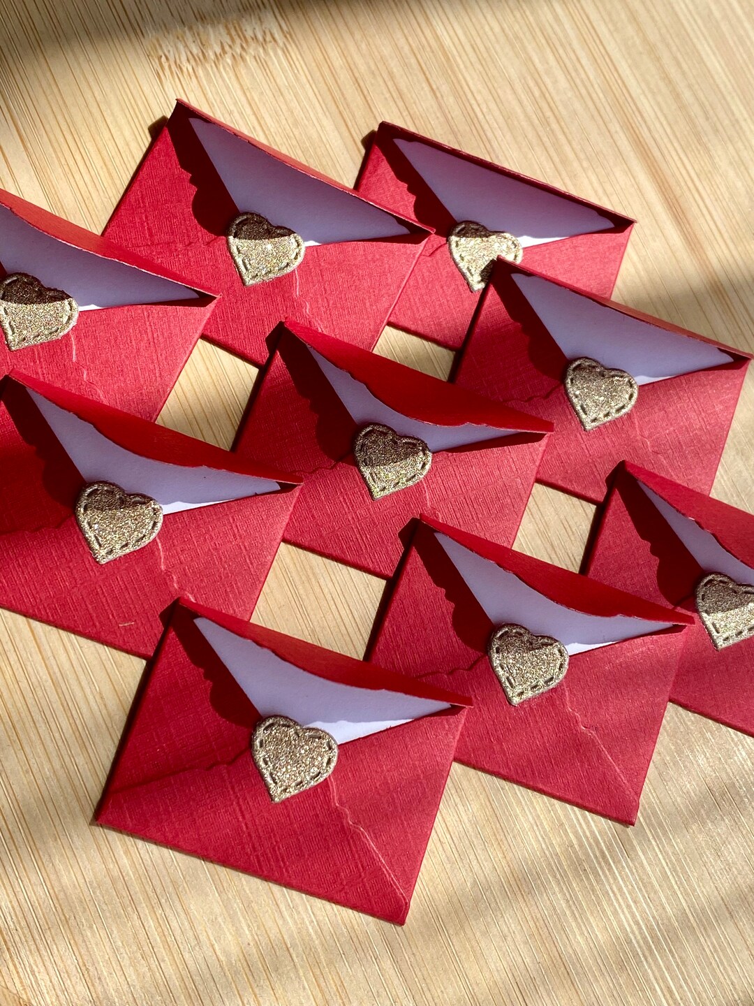 Mini or Medium Heart-shaped Envelopes - Love - Etsy
