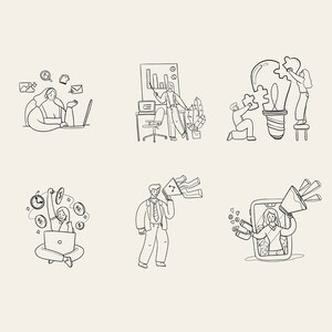 Clipart Hand-drawn Digital Line Art | Marketing Your Business | Png Jpg ...