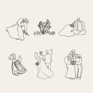 Clipart Hand-drawn Digital Line Art | Will You Marry Me? | Png Jpg Svg ...