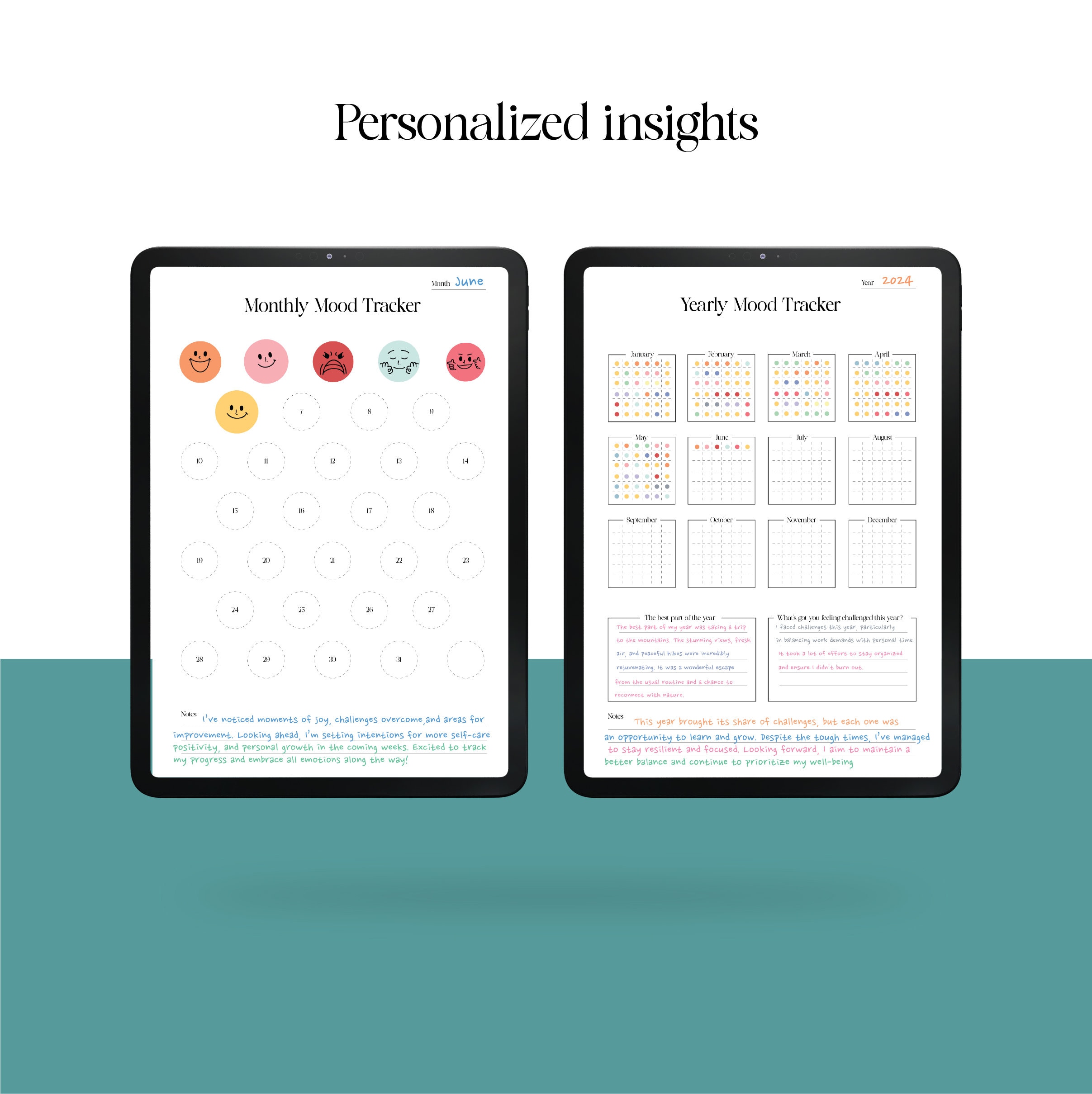 Mood Tracker Printable: A4 Planner With 12 Emojis (PDF Download) - Etsy