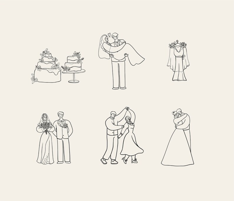 Clipart Hand-drawn Digital Line Art | Will You Marry Me? | Png Jpg Svg ...