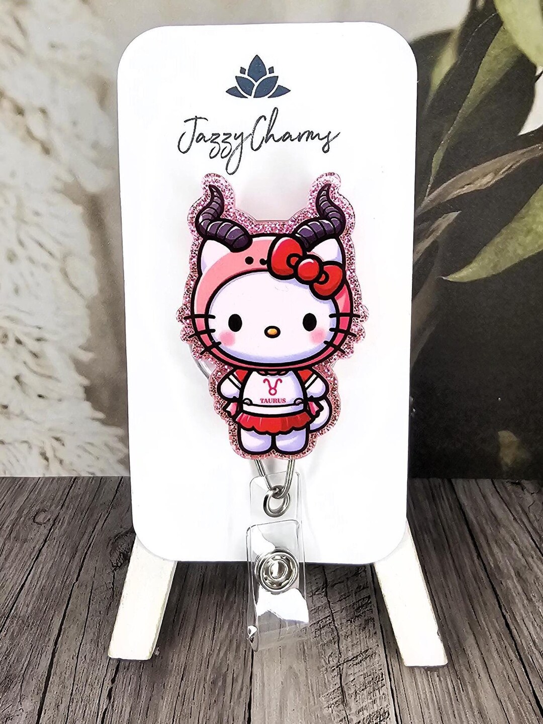 Taurus Horoscope Zodiac Sign Cute Kitty Inspired Badge Reel Cute ...