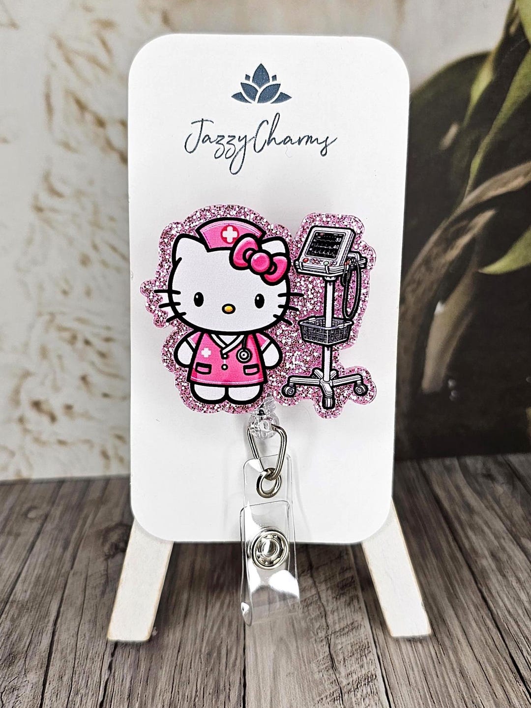 Cute Glittery Pink Kitty Inspired Nurse Assistant Cna Rn Ma Medical ...