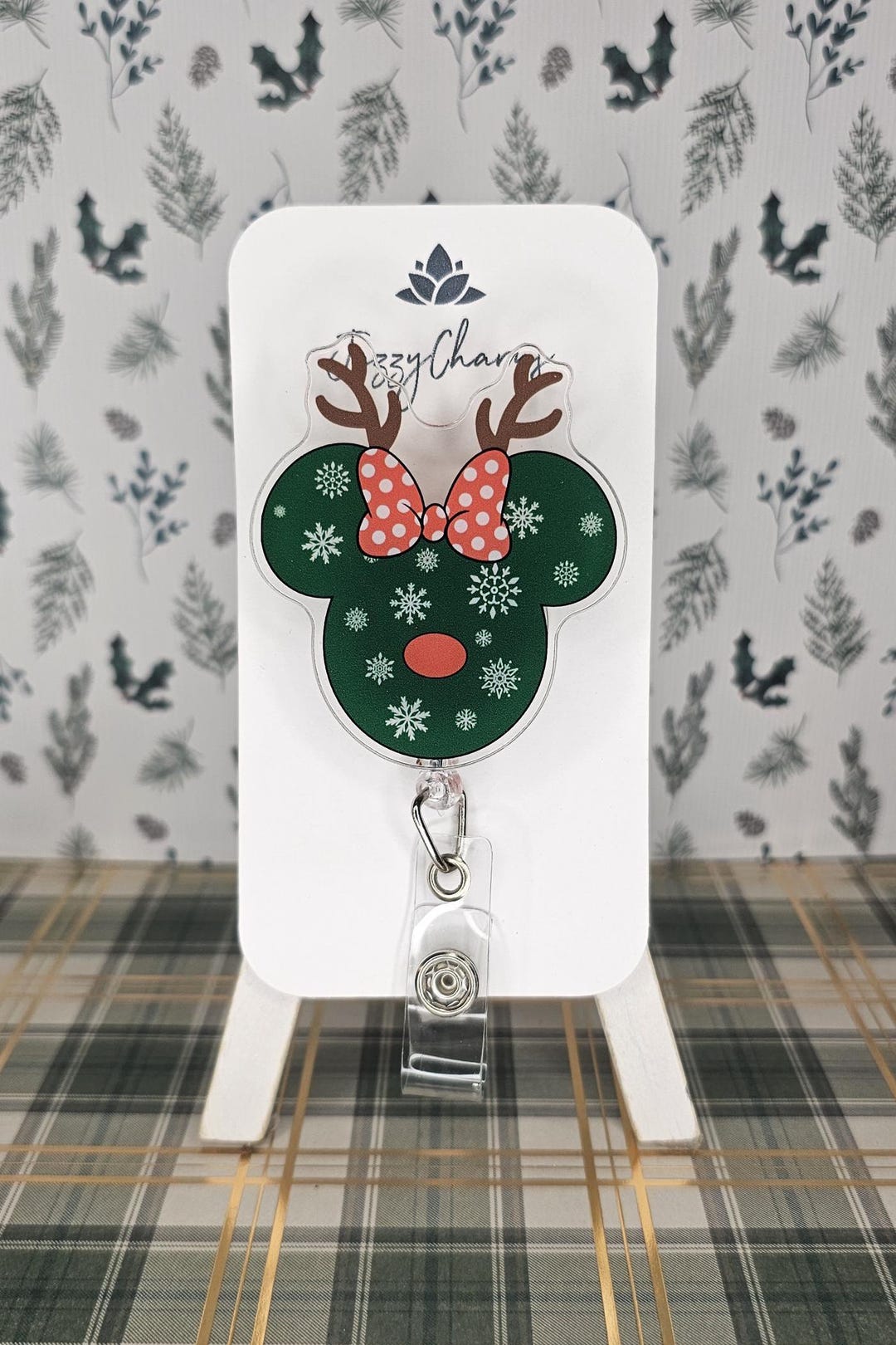 Rudolph the Red-nosed Reindeer Mouse Ears Badge Reel - Etsy