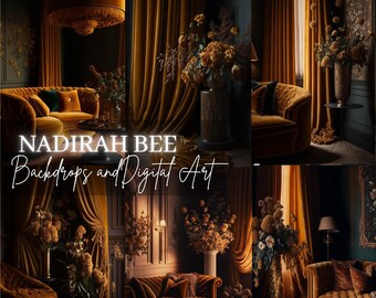 Rugged Urban Rooms Digital Backdrops, Portrait Backdrop Overlays ...