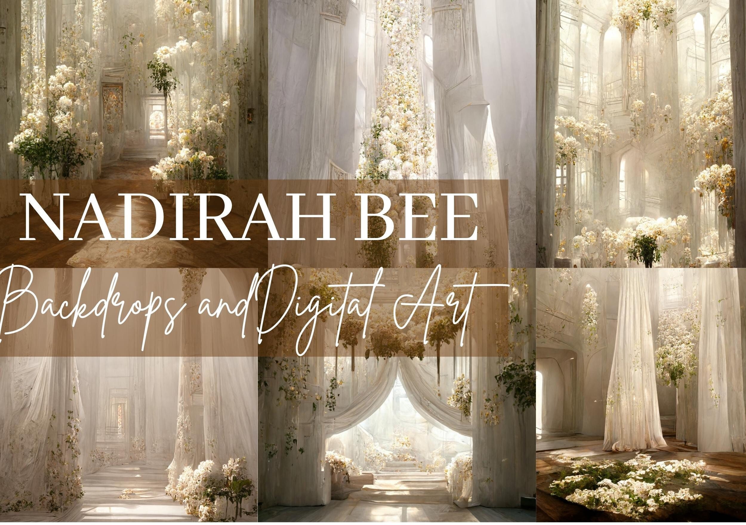 White Curtain Digital Backdrop Airy Light Beautiful, Digital Backdrop ...