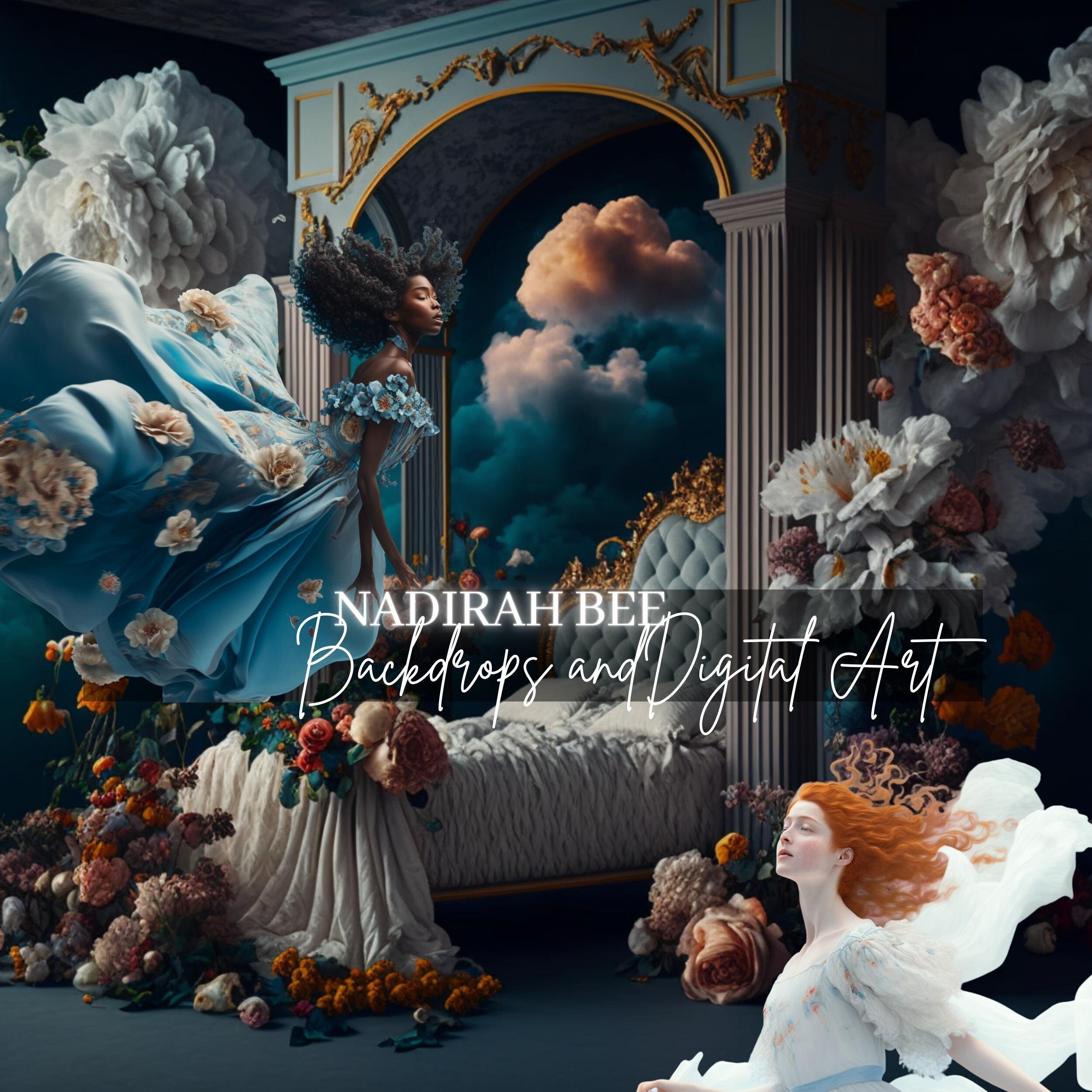 Surreal Floral Room Backdrops, Studio Backdrop Overlays, Digital ...