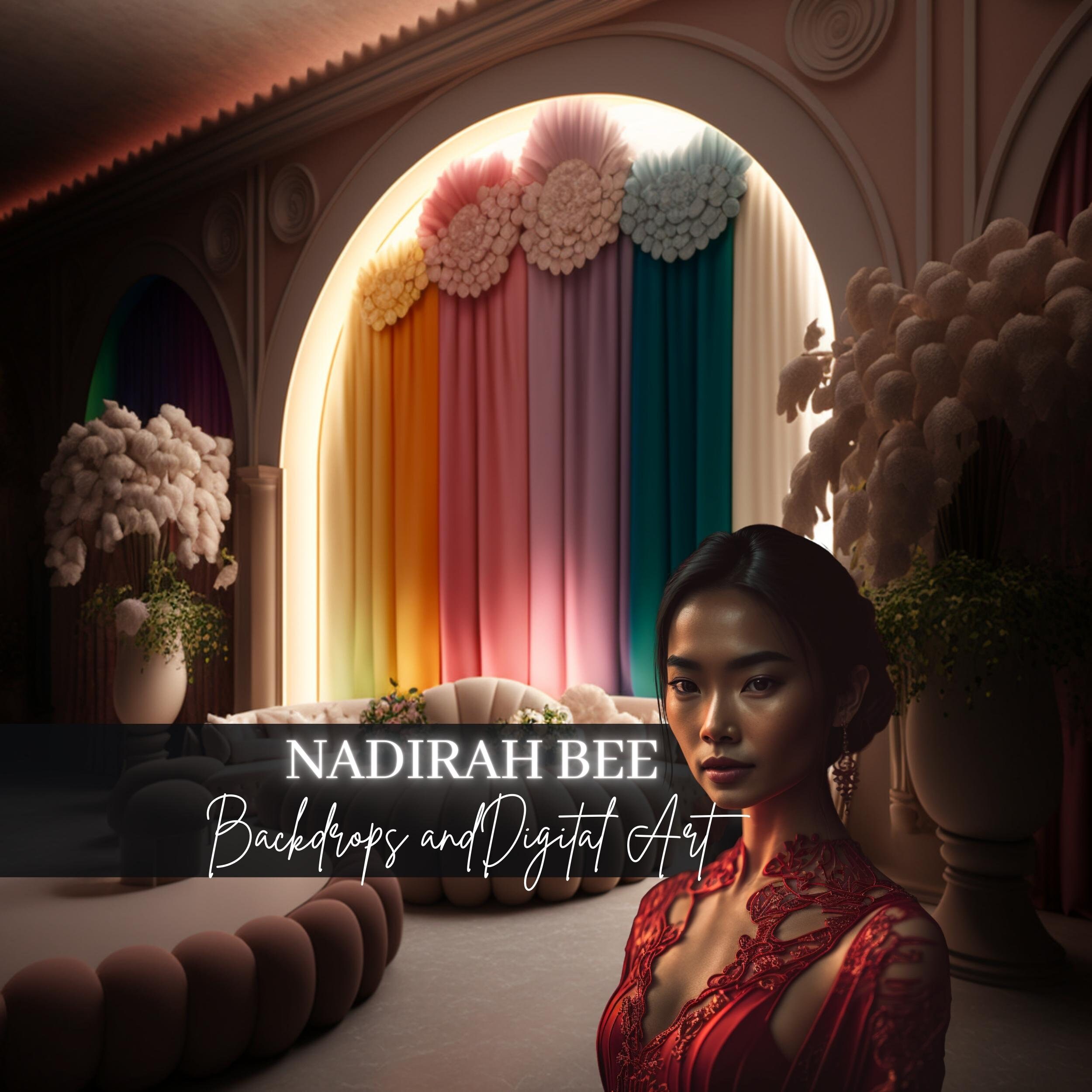 Muted Rainbow Room Backdrops, Studio Backdrop Overlays, Digital ...