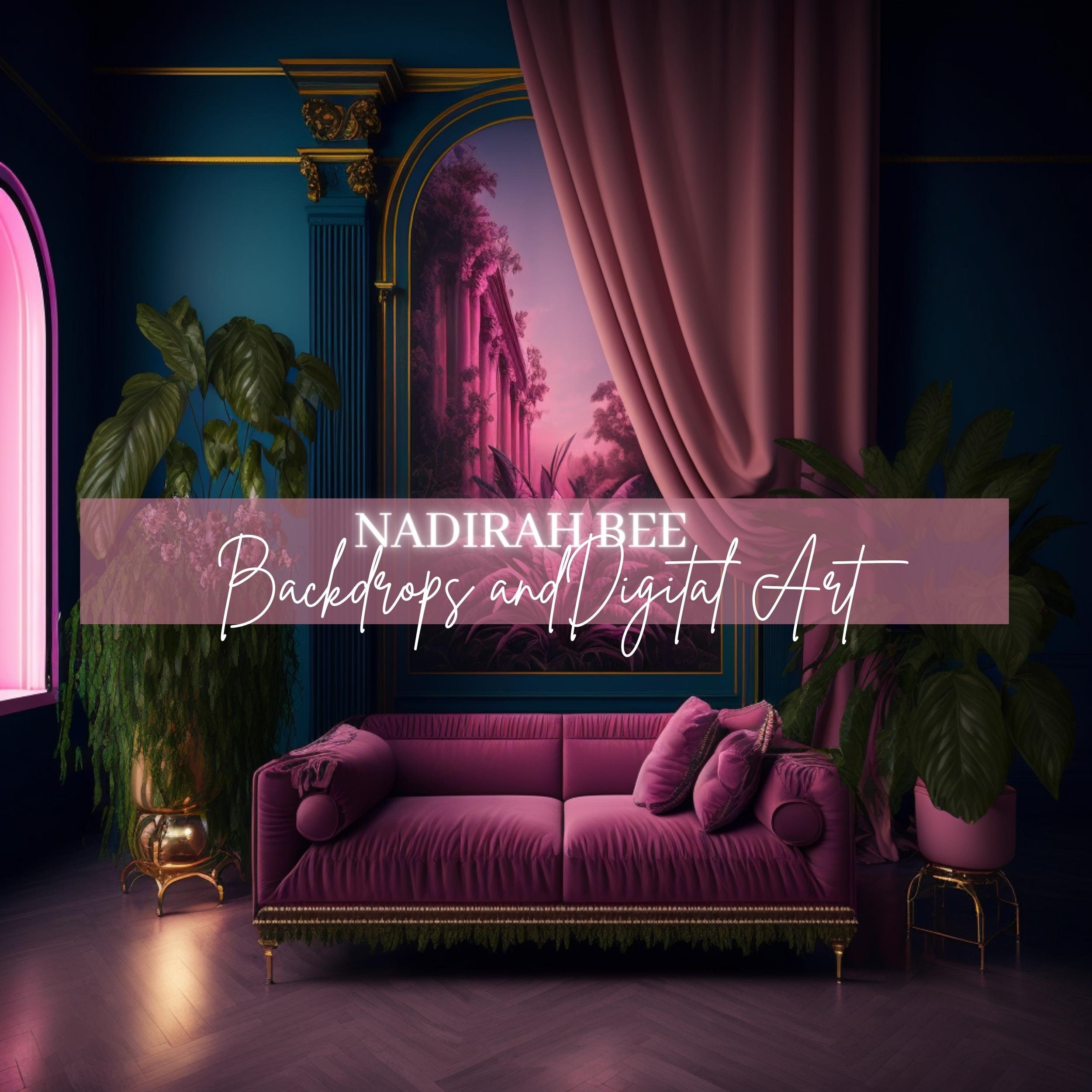 Pastel Pink, Jewel Tones Room Digital Backdrop, Digital Backdrops ...