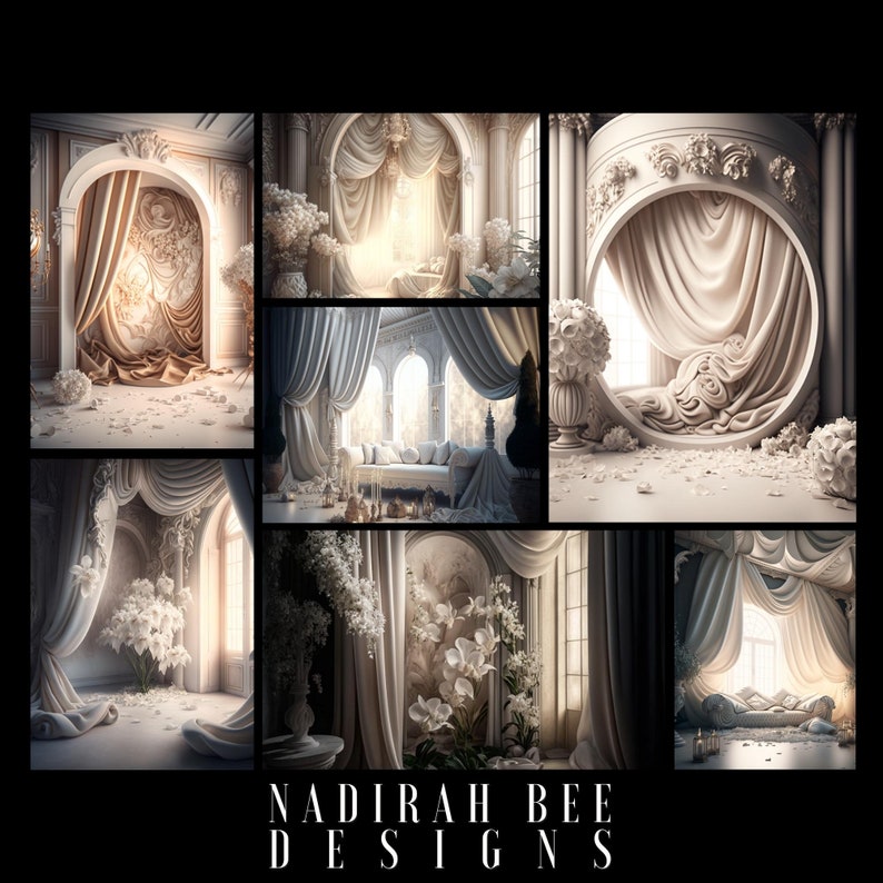 White Interior Backdrops Collection 1 - Etsy