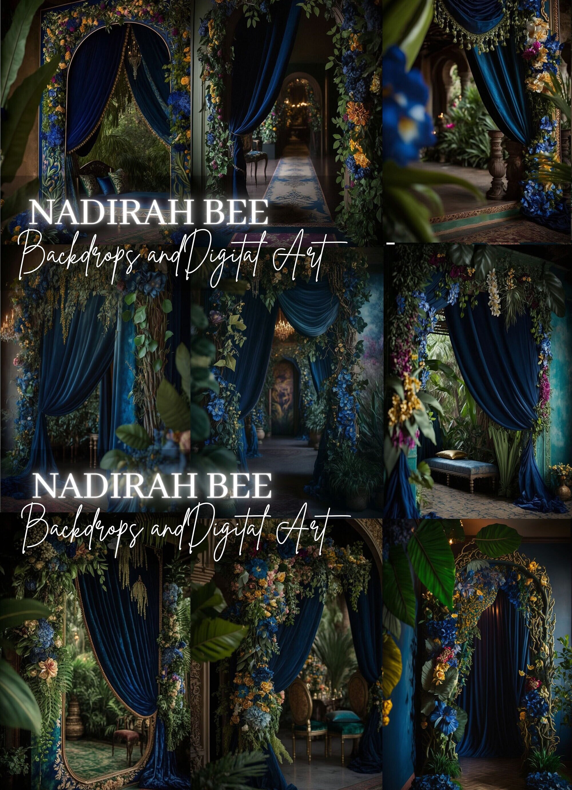 Royal Maternity Backdrop Overlays Floral Room Backdrops - Etsy