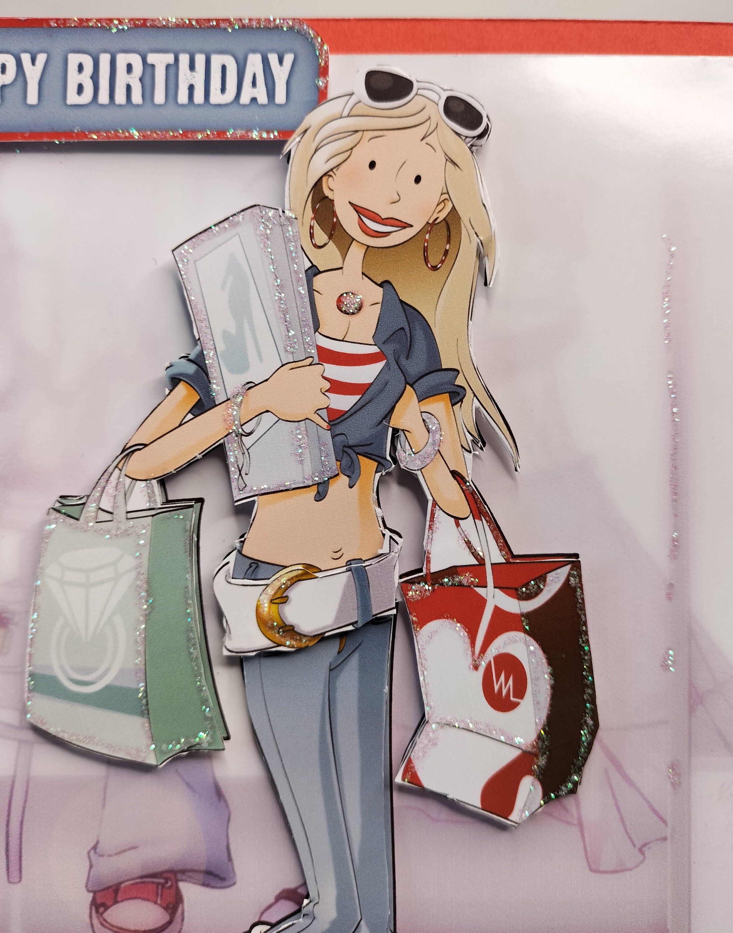 Happy Birthday Shopping Girl Greeting Cards Birthday Cards Female ...