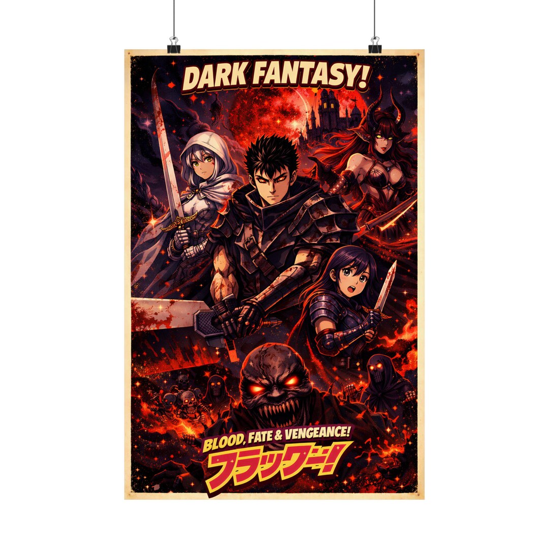 Retro Anime Poster Matte Vertical Posters | Vintage Anime Wall Art - Etsy