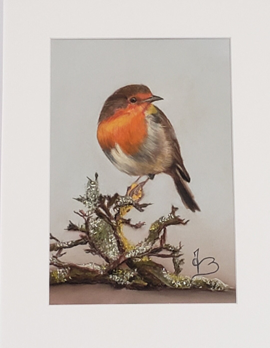 Portrait of Bird, Red Throat, Painting Painted With Dry Pastels, for ...