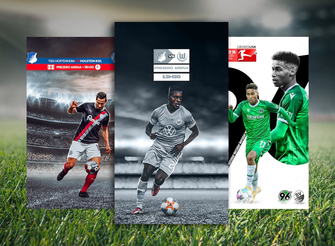 Photoshop Sports Template Matchday Graphics - 3 Templates Included ...