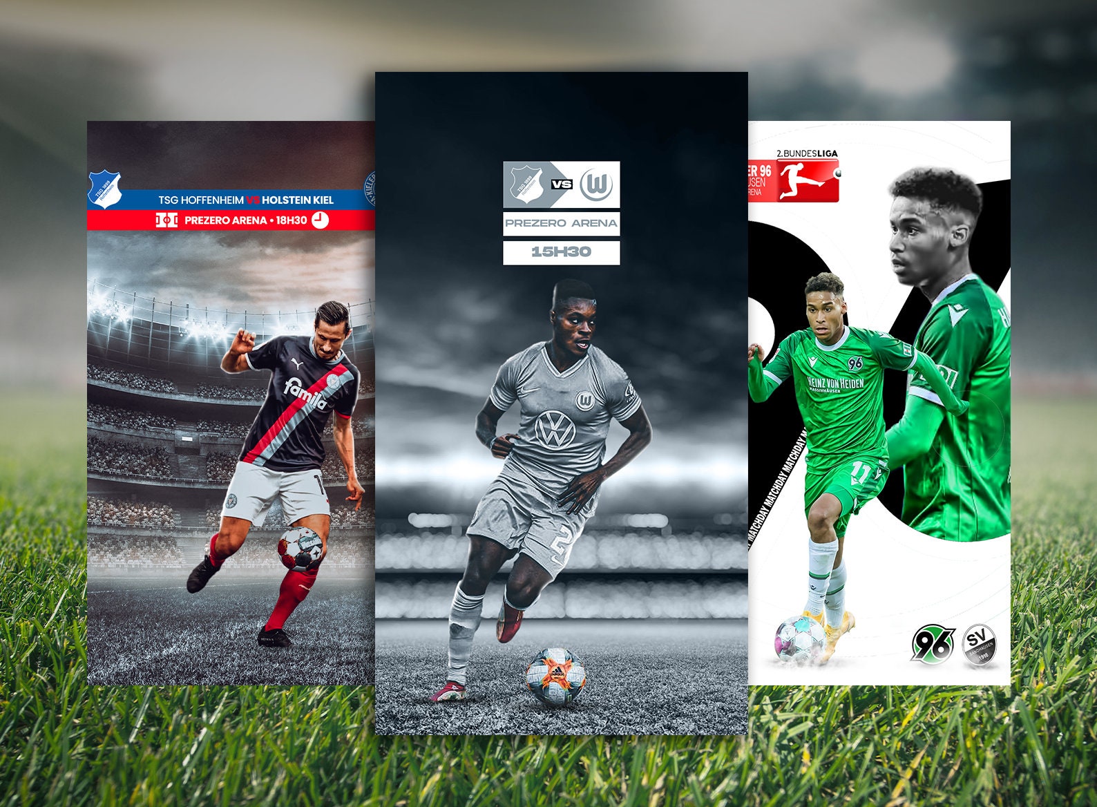 Photoshop Sports Template Matchday Graphics - 3 Templates Included ...