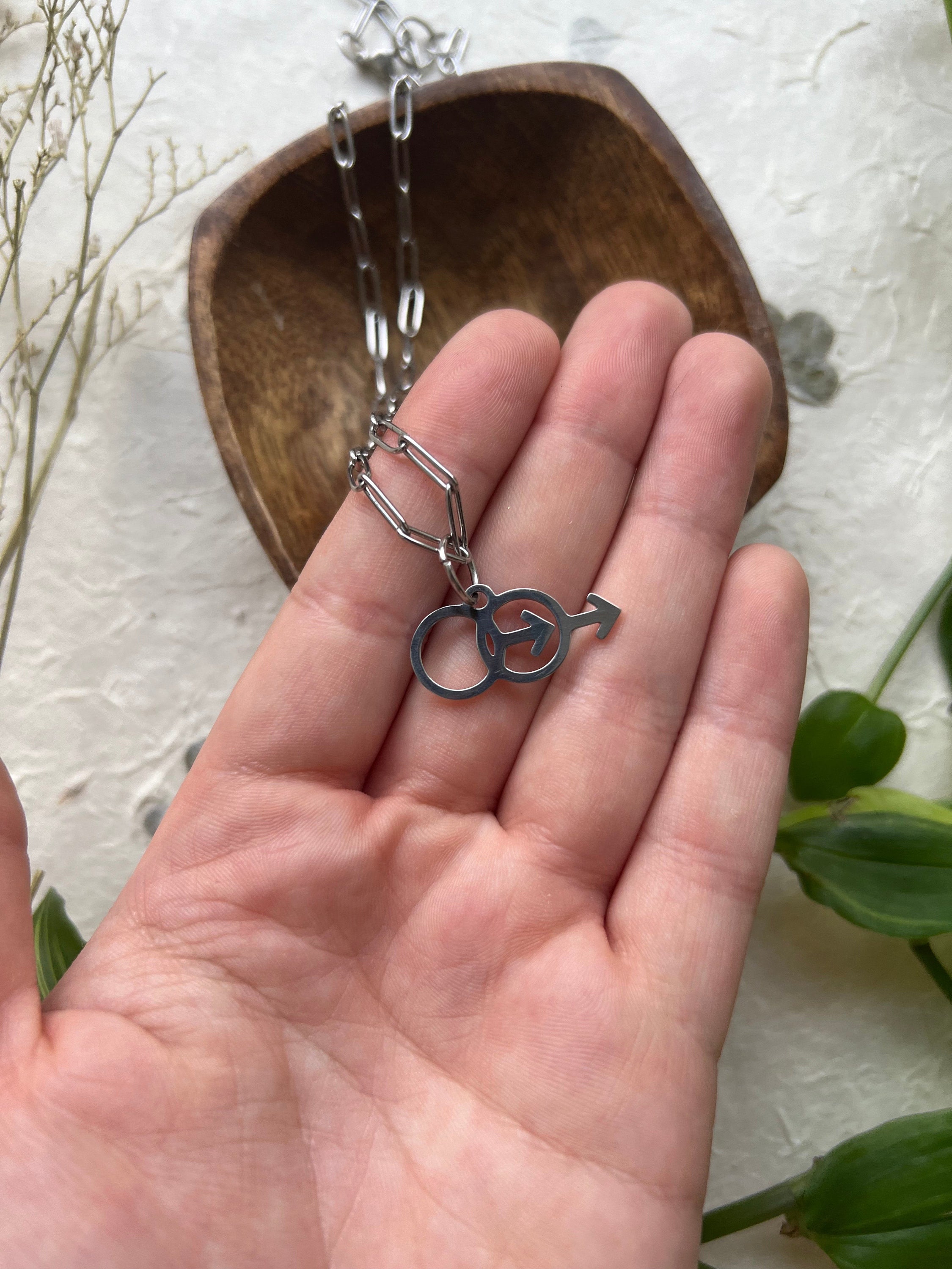 Gay Symbol Necklace Queer LGBTQ Pride Gay Jewelry - Etsy